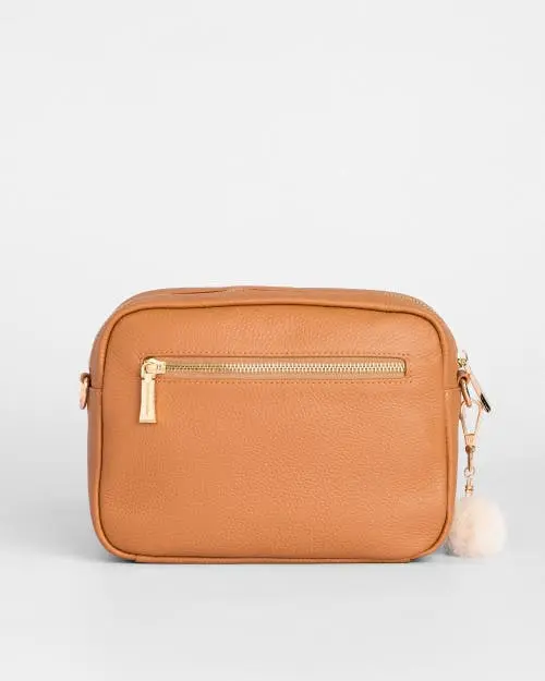 POM POM LONDON Original Plus Crossbody Bag - Maple