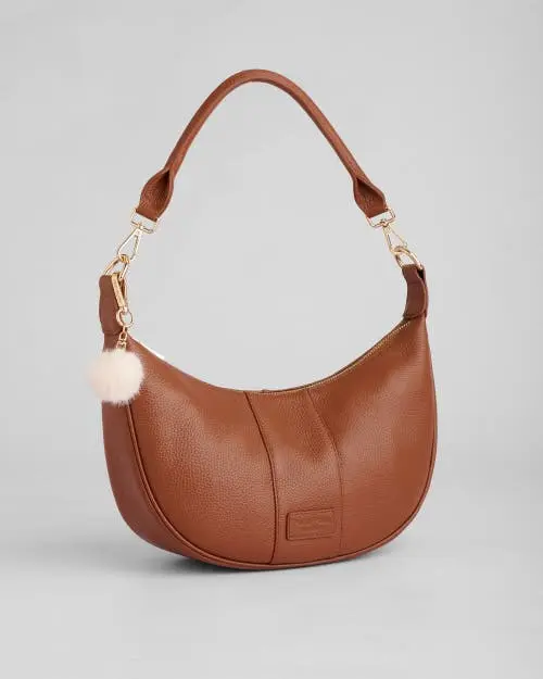 POM POM LONDON Sutton Sling Crossbody Bag - Chestnut