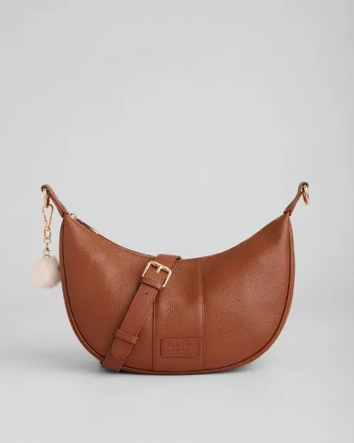 POM POM LONDON Sutton Sling Crossbody Bag - Chestnut