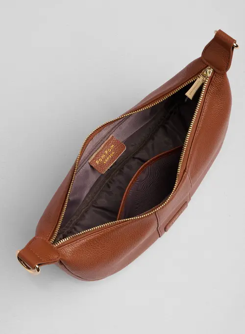 POM POM LONDON Sutton Sling Crossbody Bag - Chestnut