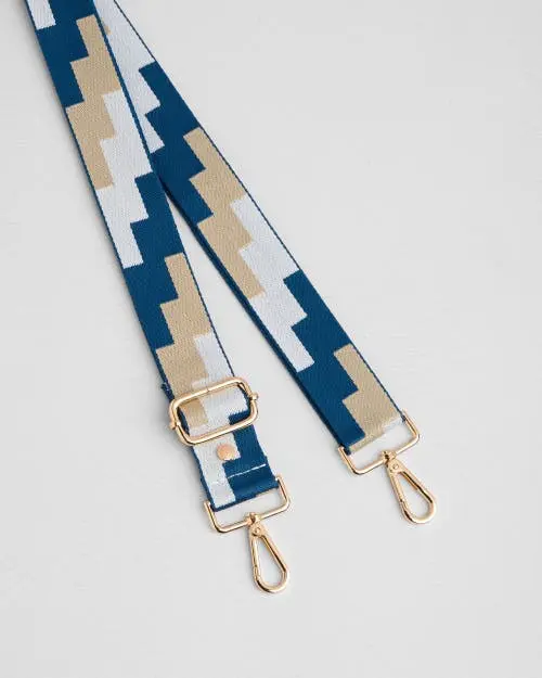 POM POM LONDON Sutton Sling Crossbody Bag - Navy
