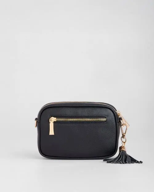 POM POM LONDON City Mini Crossbody Bag - Black