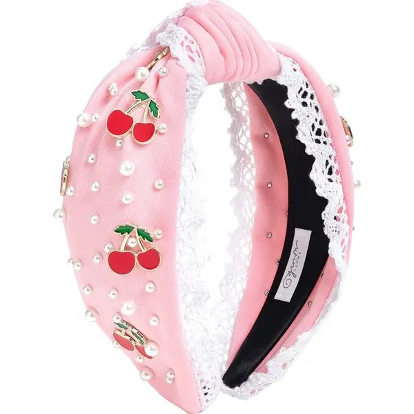 SWEET WINK Berry Gemstone Headband - Pink