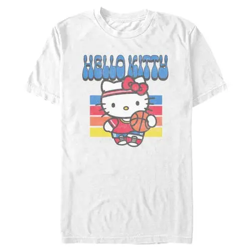 HELLO KITTY Retro And Sports Graphic T-shirt - White