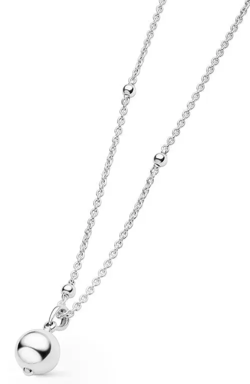 Lagos Sterling Caviar Bubbly Ball Pendant Necklace