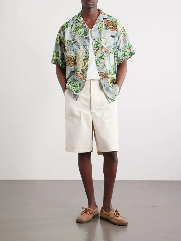 ORSLOW Summer Fatigue Straight-leg Cotton Shorts