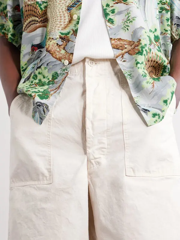 ORSLOW Summer Fatigue Straight-leg Cotton Shorts