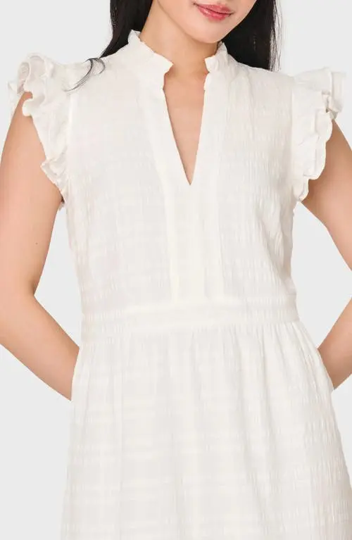GIBSONLOOK Flutter Sleeve Cotton Maxi Dress - White