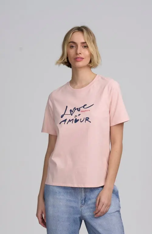 ELLE COLLECTION Graphic T-shirt - Blush