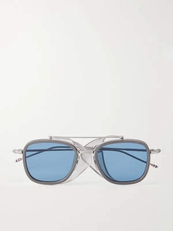 Thom Browne Gold-tone Titanium Sunglasses - Silver