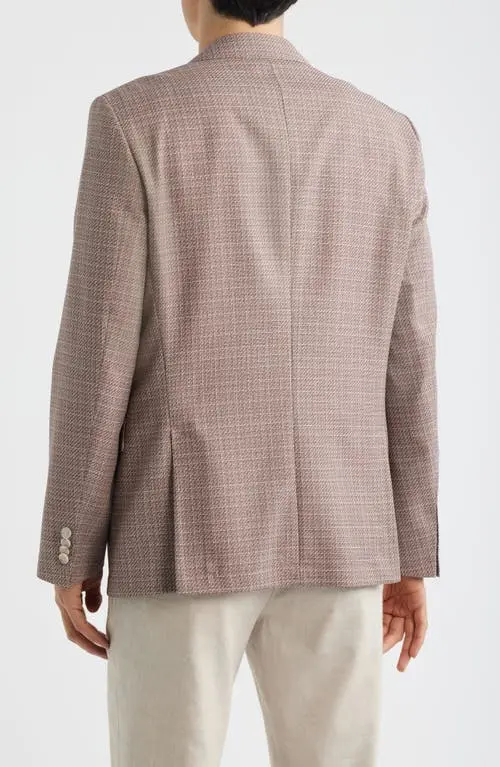 BOSS Hutson Slim-fit Virgin Wool Sport Coat - Open Red