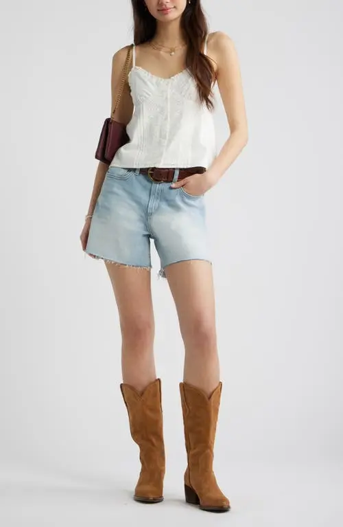 Bp. Cotton Eyelet Pintuck Camisole - Ivory