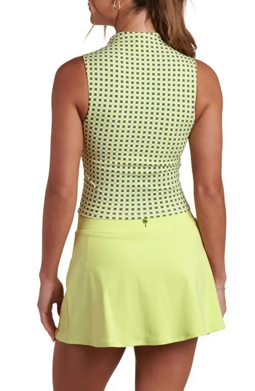 La Blanca Checkpoint Sleeveless Golf Top - Lime