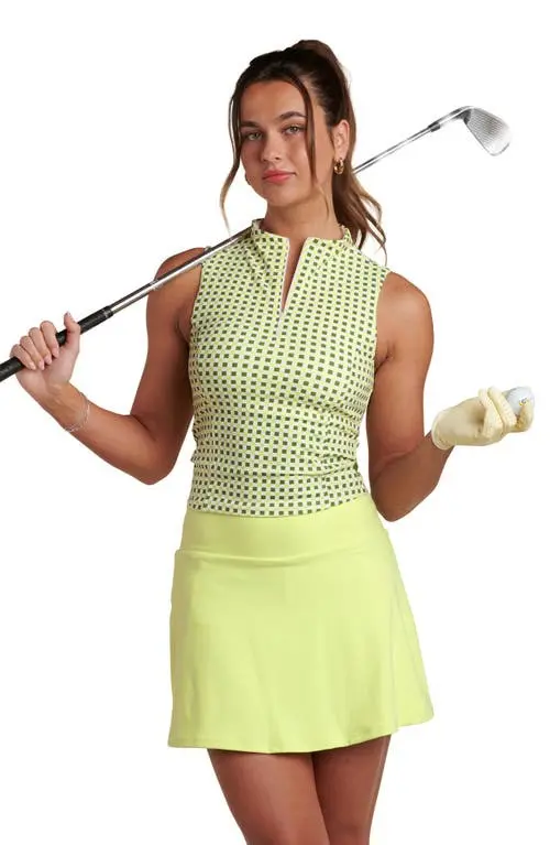 La Blanca Checkpoint Sleeveless Golf Top - Lime