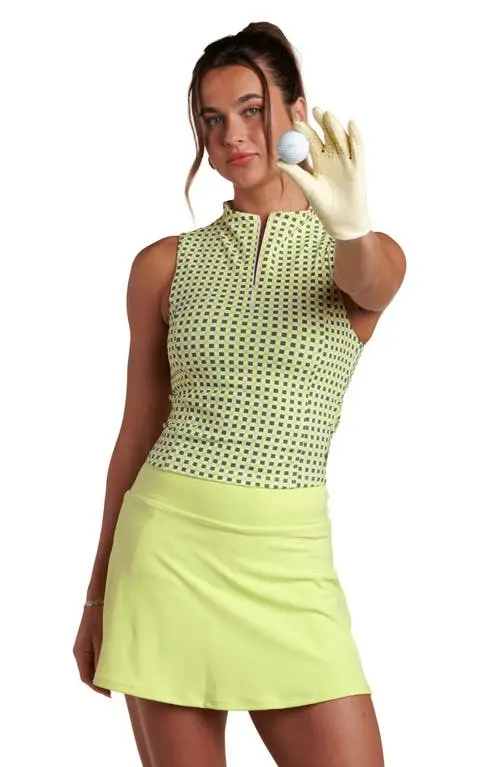 La Blanca Checkpoint Sleeveless Golf Top - Lime
