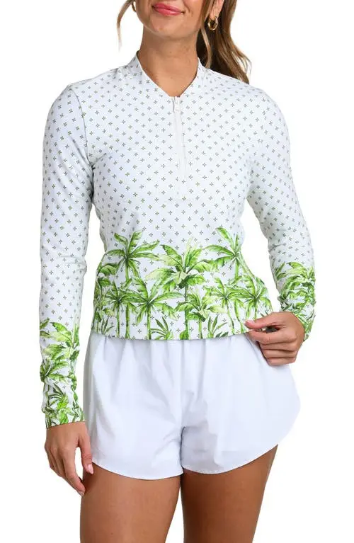 La Blanca Club Palm Half Zip Top