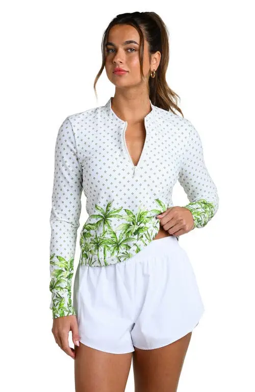 La Blanca Club Palm Half Zip Top