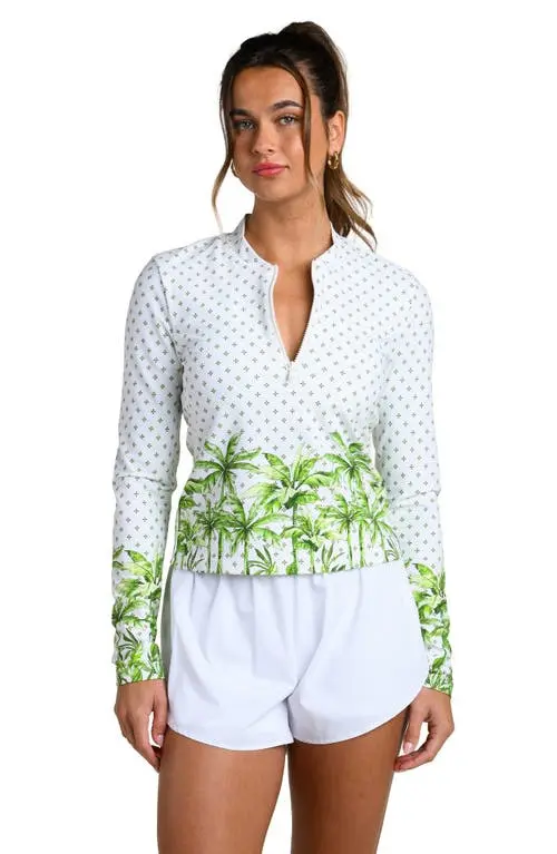 La Blanca Club Palm Half Zip Top
