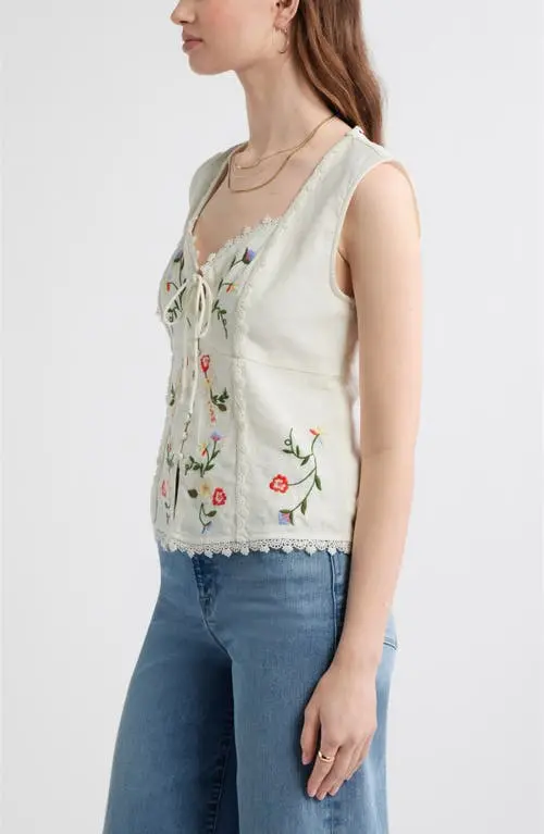 Treasure & Bond Embroidered Sleeveless Top