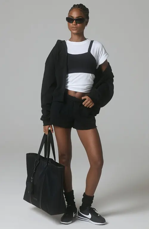 THIRTY YEARS Mid-rise French Terry Sweatshorts - Black