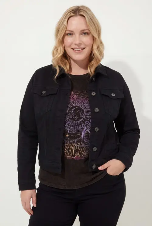 JOE BROWNS Essential Stretch Denim Jacket - Black