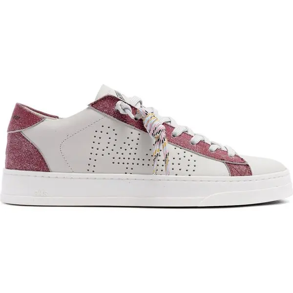 P448 Jack Leather Sneaker - White Fuchsia