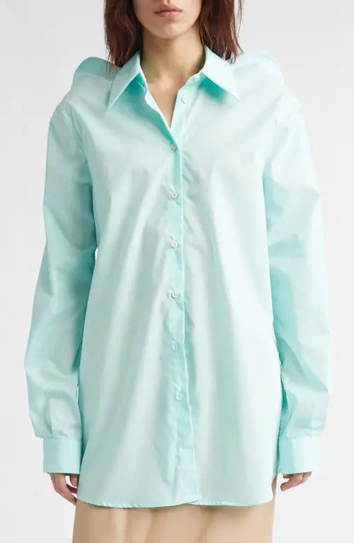 JULIE KEGELS Lifted Shoulders Button-up Shirt