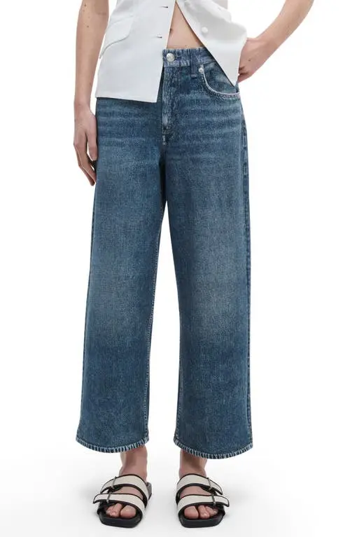 Rag & Bone Rb Miramar Andi Ankle Wide-leg Cotton-terry Sweatpant Jeans - Kimbr