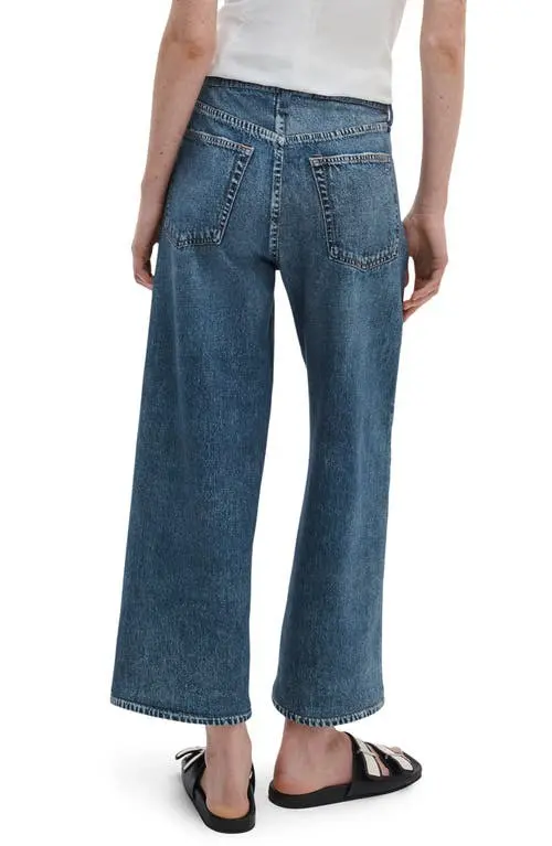 Rag & Bone Rb Miramar Andi Ankle Wide-leg Cotton-terry Sweatpant Jeans - Kimbr