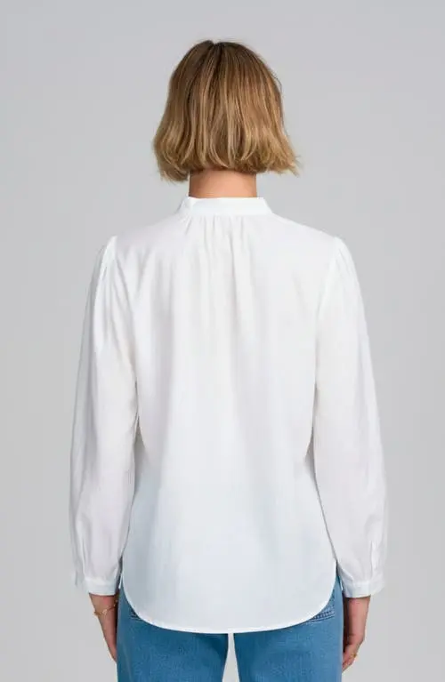 ELLE COLLECTION Lace Yoke Shirt - Ivory