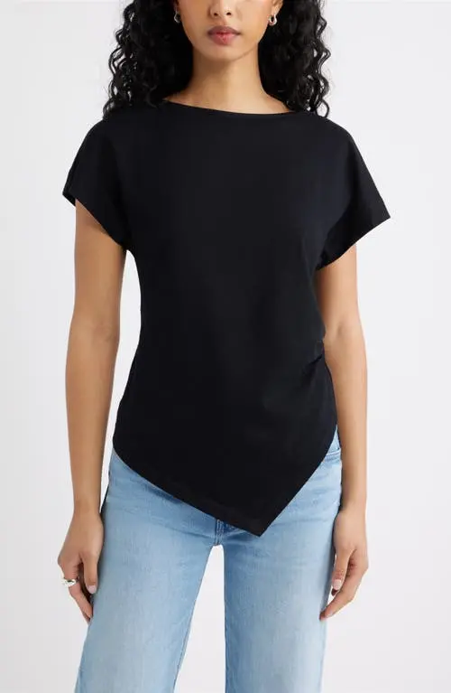 OPEN EDIT Asymmetric T-shirt - Black