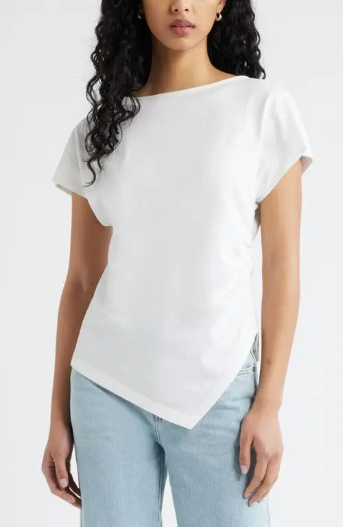 OPEN EDIT Asymmetric T-shirt - White