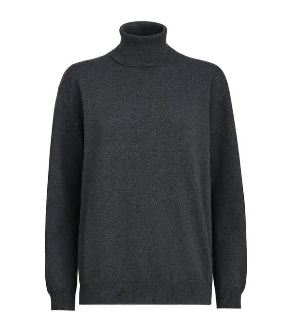Brunello Cucinelli Cashmere Monili-trim Rollneck Sweater - Black