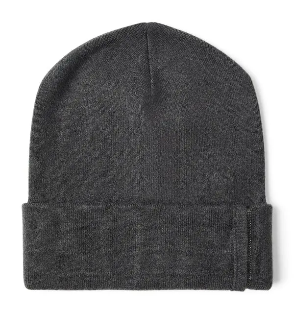 Brunello Cucinelli Cashmere Beanie - Black