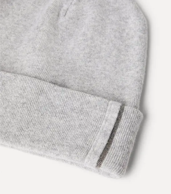 Brunello Cucinelli Cashmere Monili-trim Beanie - Grey