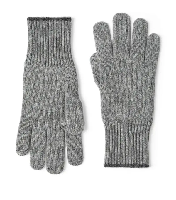 Brunello Cucinelli Cashmere Gloves - Grey