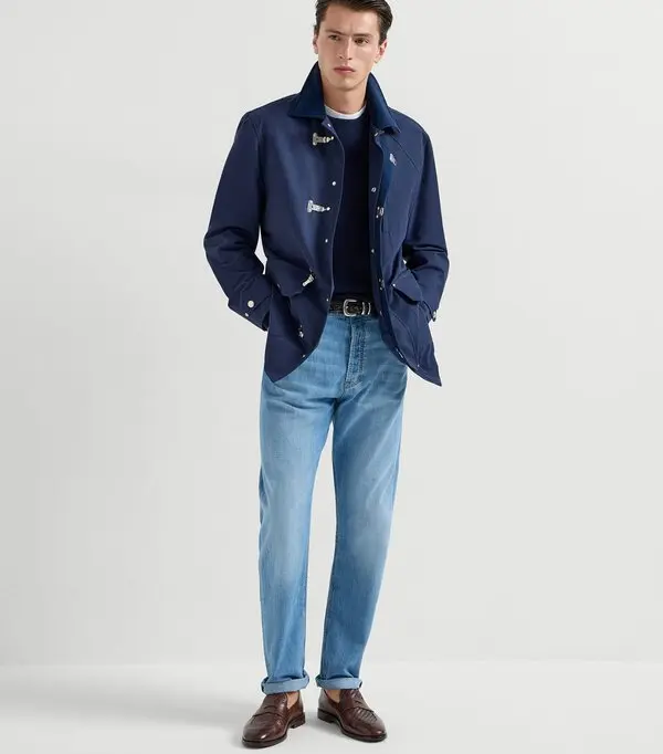 Brunello Cucinelli Cashmere Ribbed Crewneck Sweater - Blue