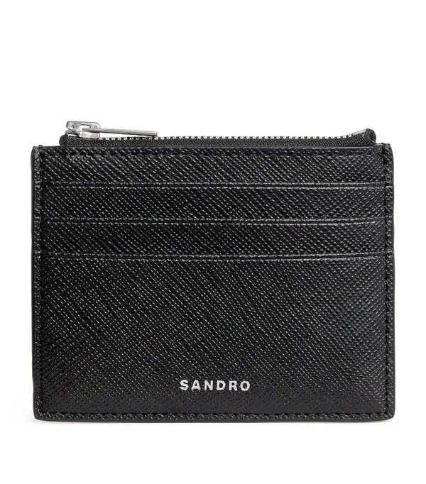 Sandro Leather Card Holder - Black