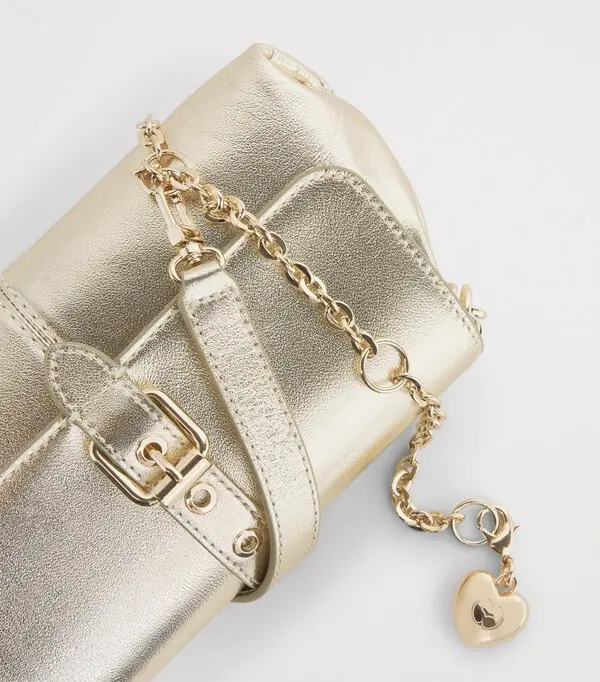 Maje Metallic Leather Miss M Clutch Bag