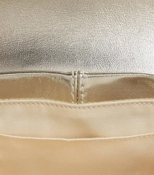 Maje Metallic Leather Miss M Clutch Bag