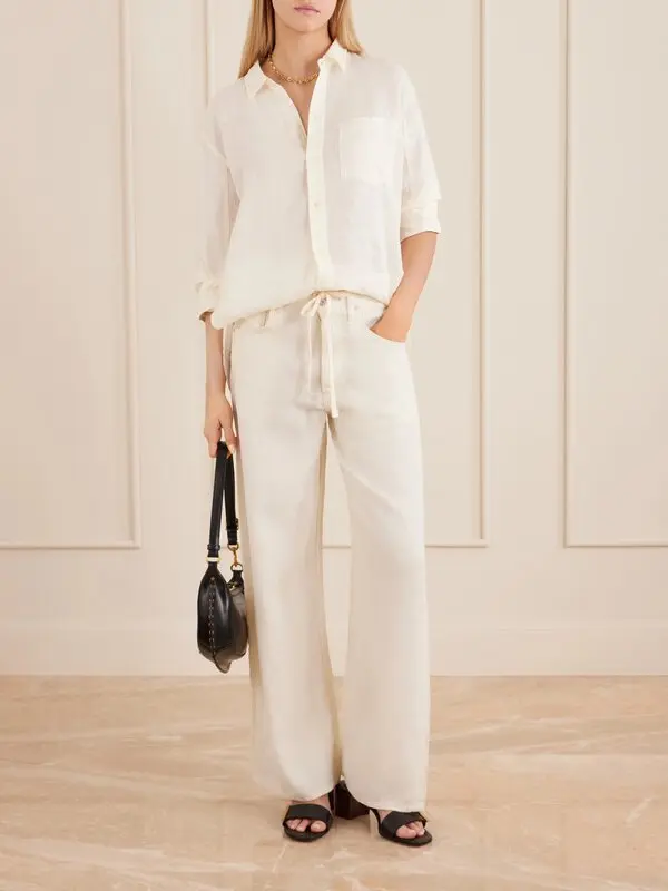 Citizens Of Humanity Kayla Shrunken Linen Shirt - Neutrals