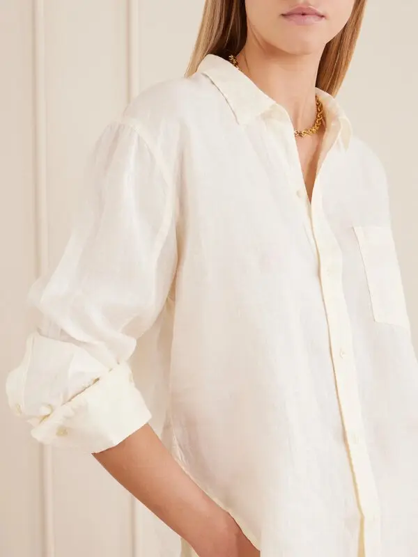 Citizens Of Humanity Kayla Shrunken Linen Shirt - Neutrals