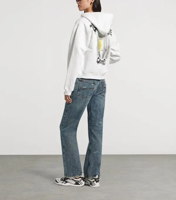 Balenciaga Cotton Salon De Couture Zip-up Hoodie - White