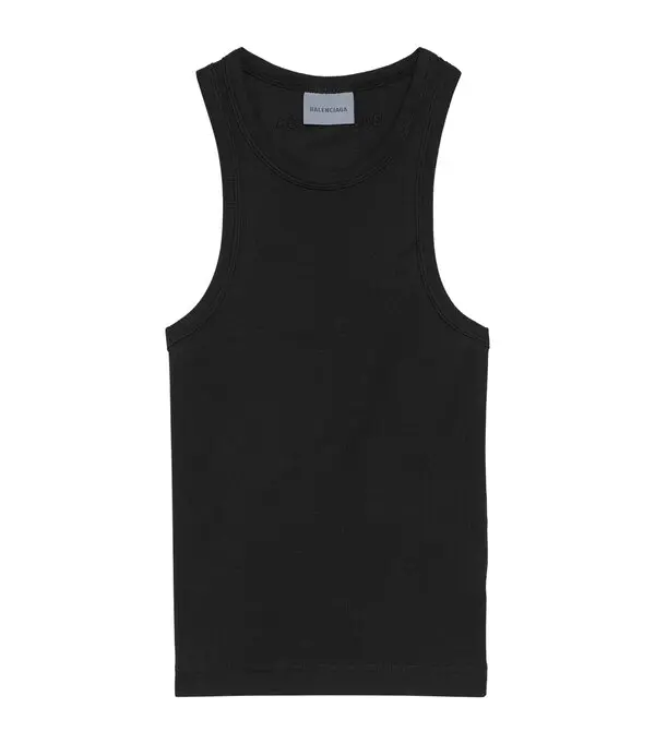 Balenciaga Cotton Ribbed Tank Top