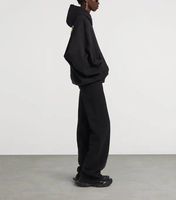Balenciaga Cotton Spray Logo Zip-up Hoodie