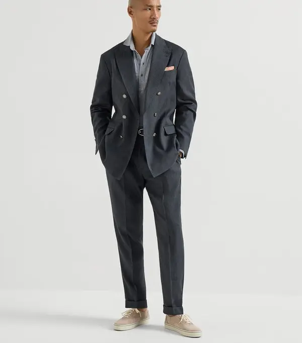 Brunello Cucinelli Cotton Jersey Polo Shirt - Grey