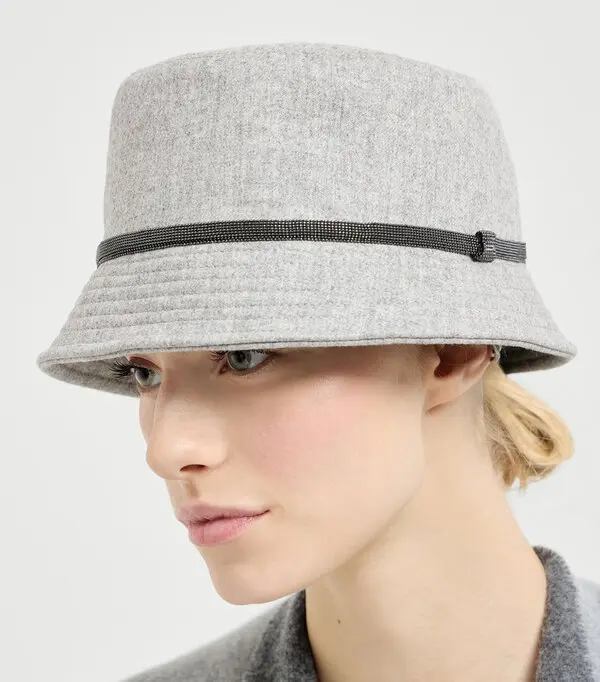 Brunello Cucinelli Wool-cashmere Bucket Hat - Grey