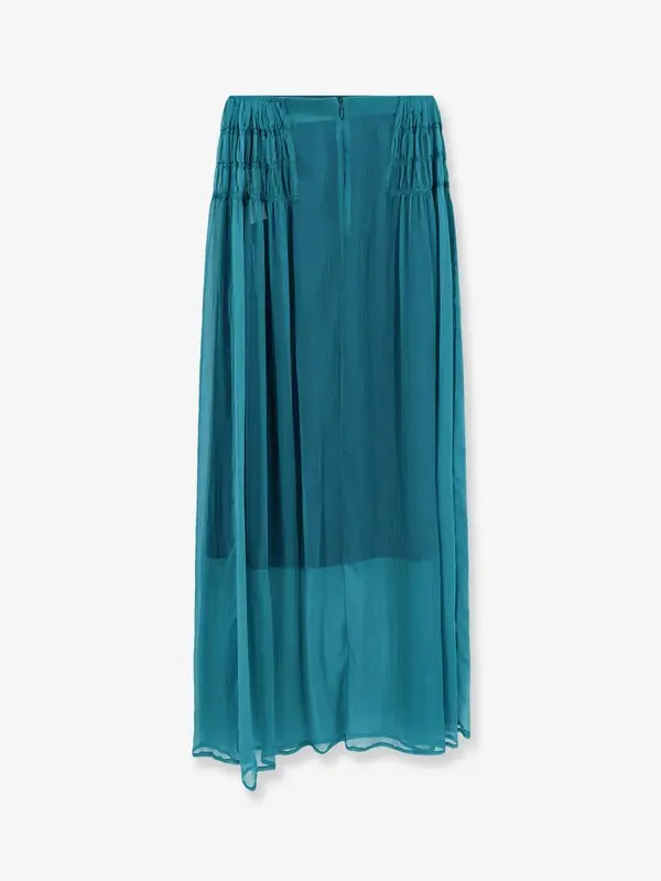 Dries Van Noten Scarlett Silk Skirt - Green