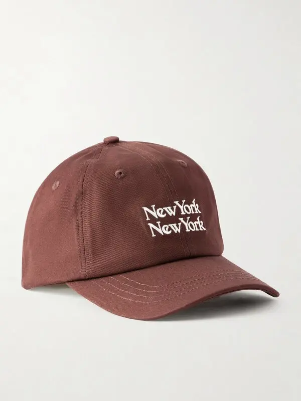 CORRIDOR Ny Ny Embroidered Baseball Cap - Brown