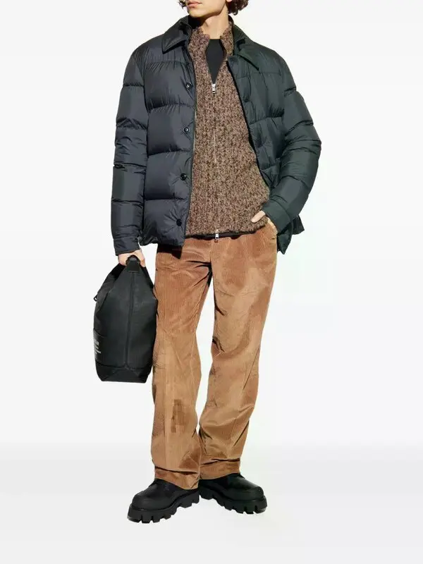 Moncler Buttoned Padded Jacket - Black
